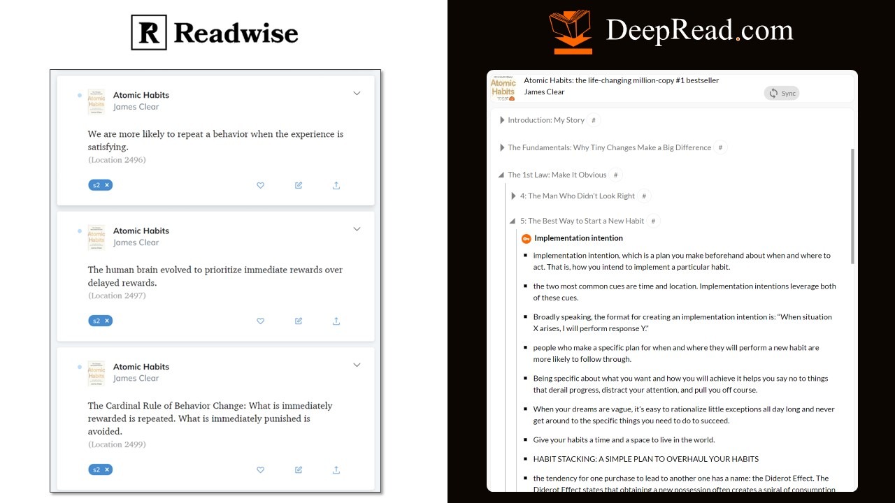 Readwise vs DeepRead